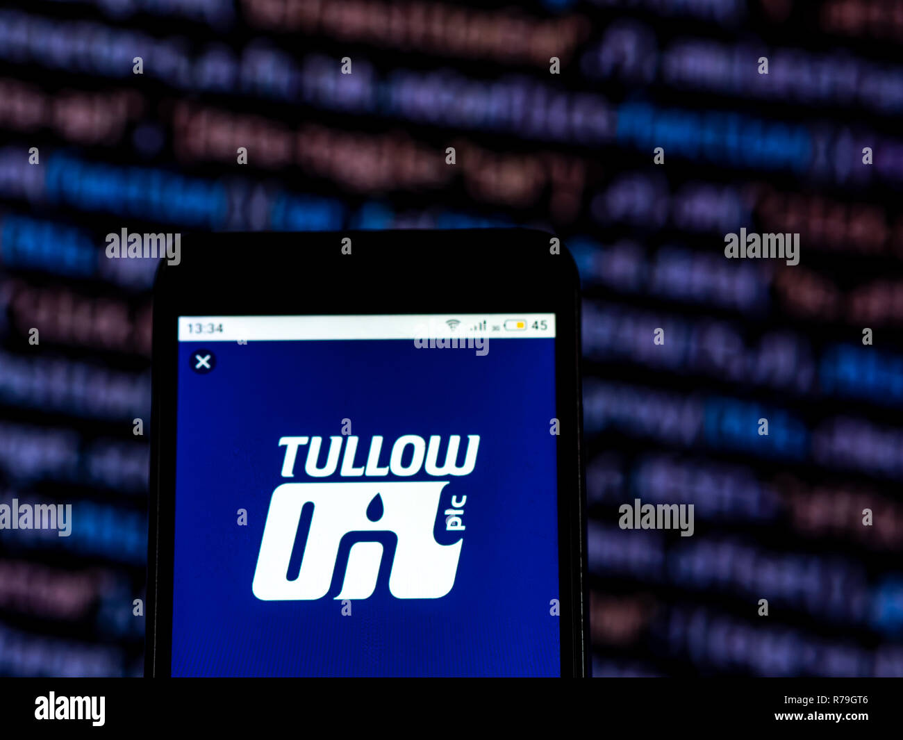Tullow Oil Company logo seen displayed on smart phone Stock Photo - Alamy