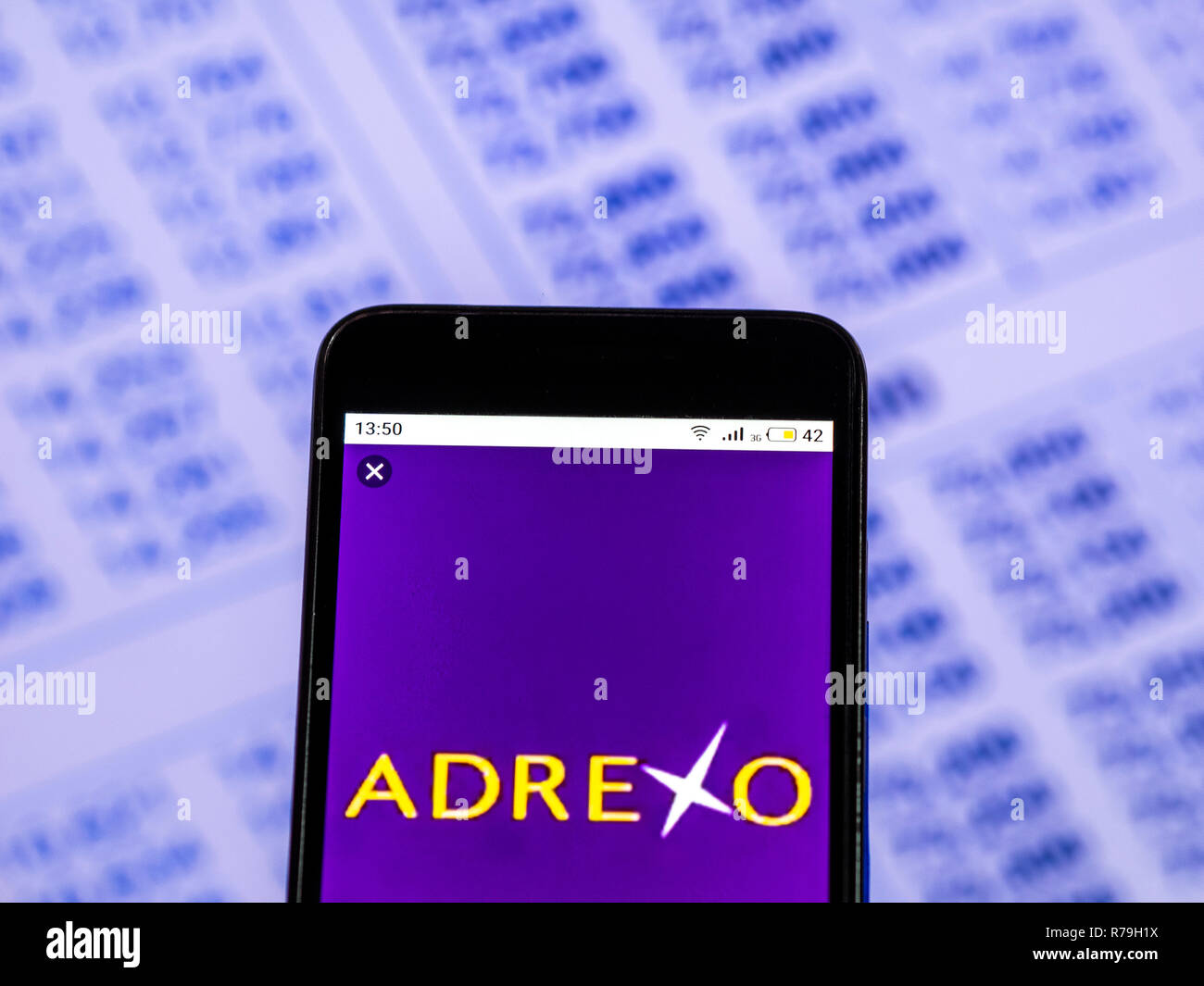Adrexo SA Company logo seen displayed on smart phone Stock Photo - Alamy