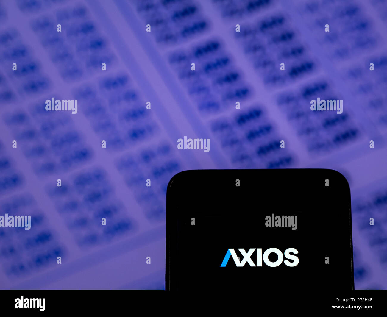 Axios Website logo seen displayed on smart phone Stock Photo - Alamy