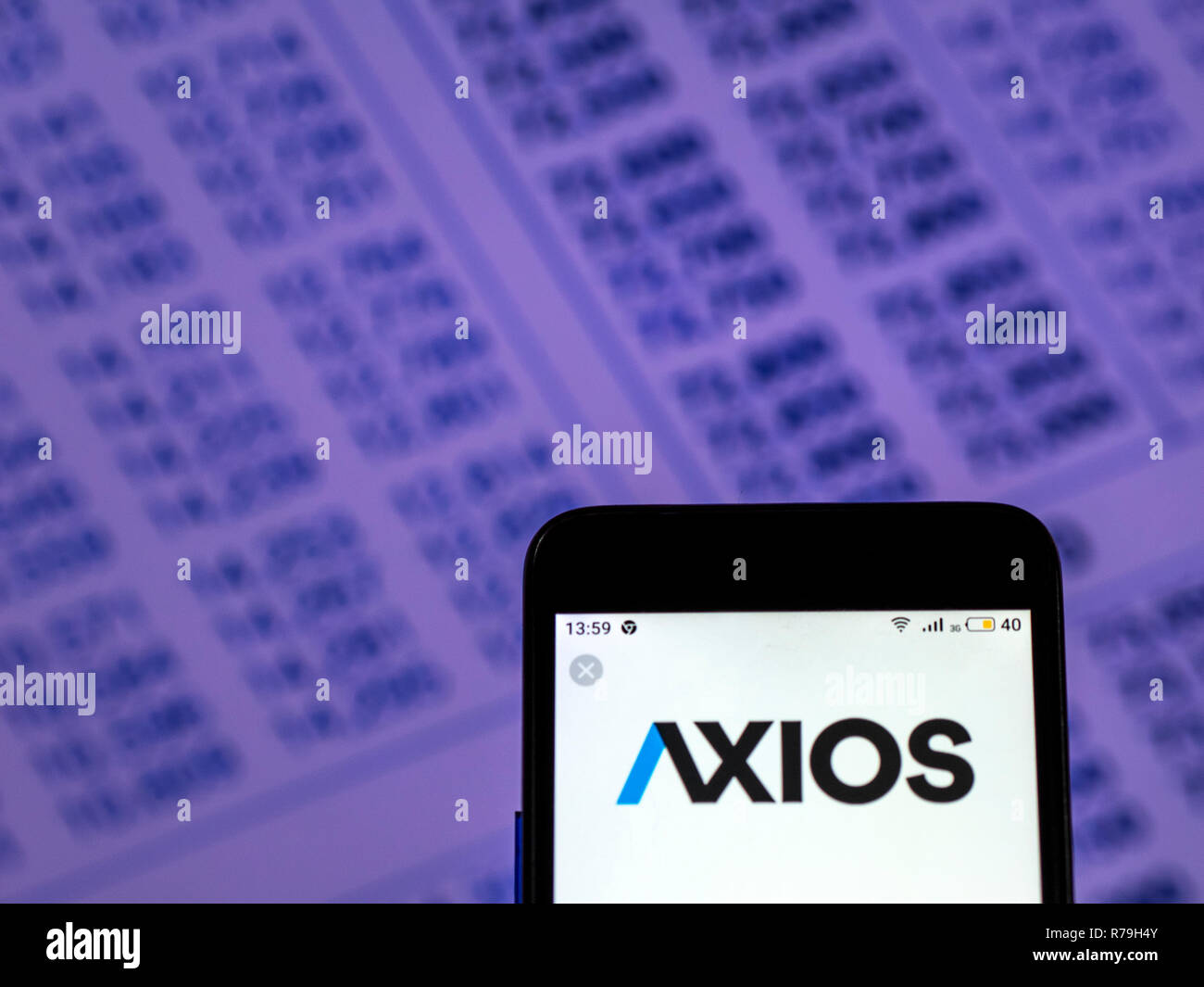 Axios Website logo seen displayed on smart phone Stock Photo - Alamy