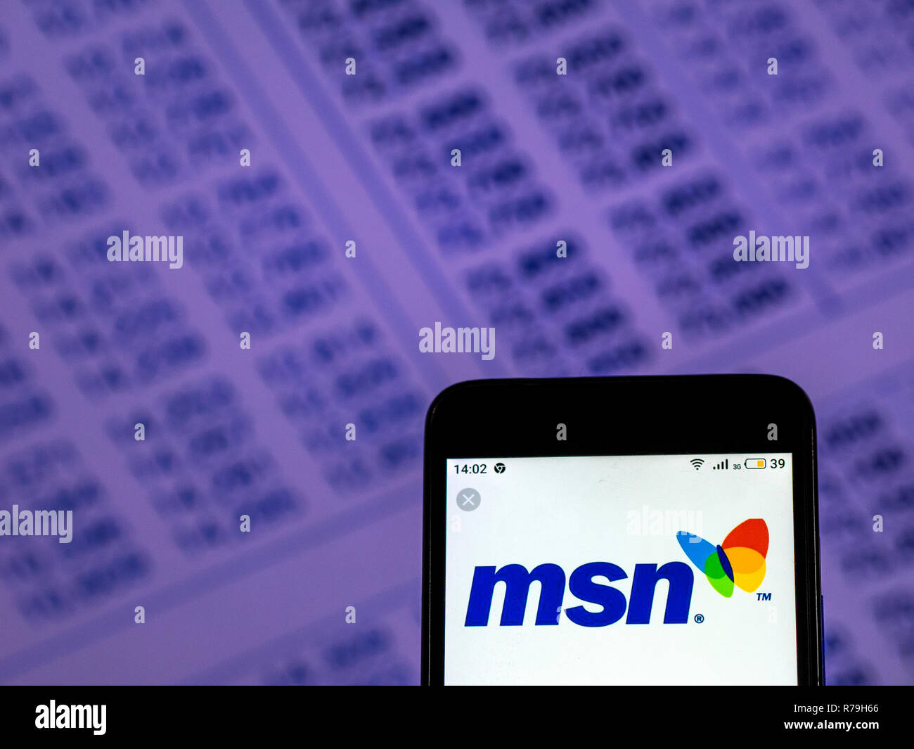MSN Portal logo seen displayed on smart phone Stock Photo - Alamy