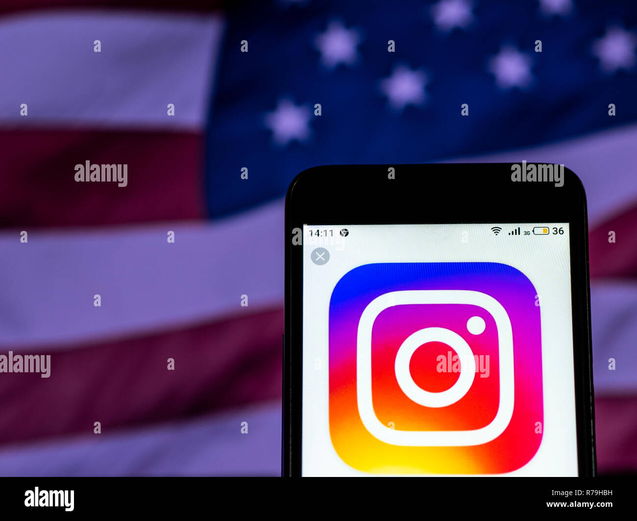 Instagram logo seen displayed on smart phone Stock Photo - Alamy