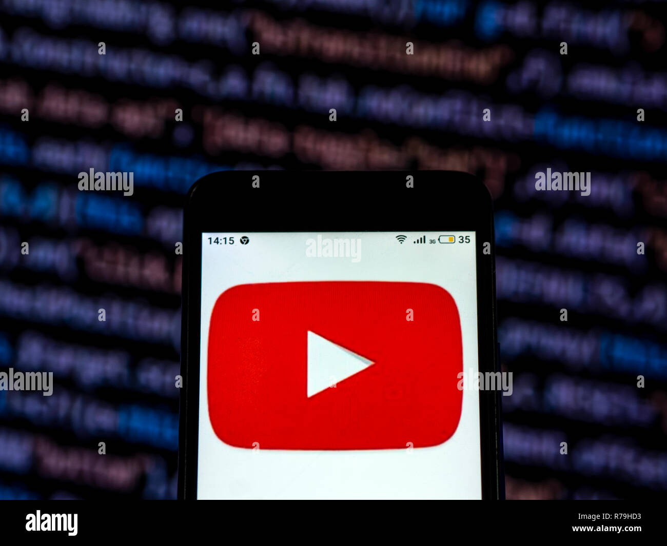 YouTube Video sharing company logo seen displayed on smart phone Stock ...