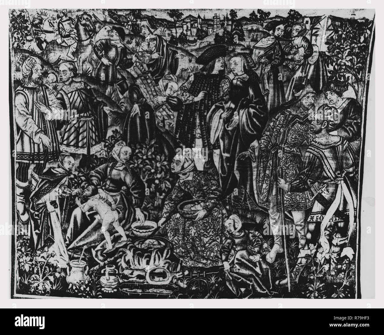 Lady approaching gypsy camp hi-res stock photography and images - Alamy