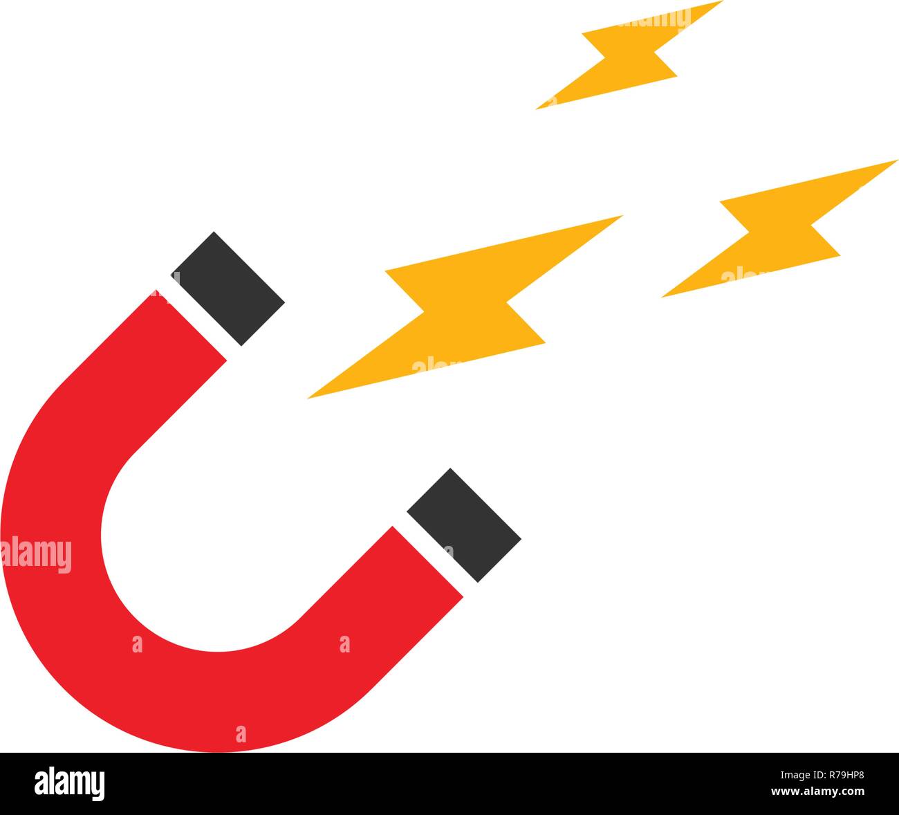 Magnet pulling iron Stock Vector Images - Alamy
