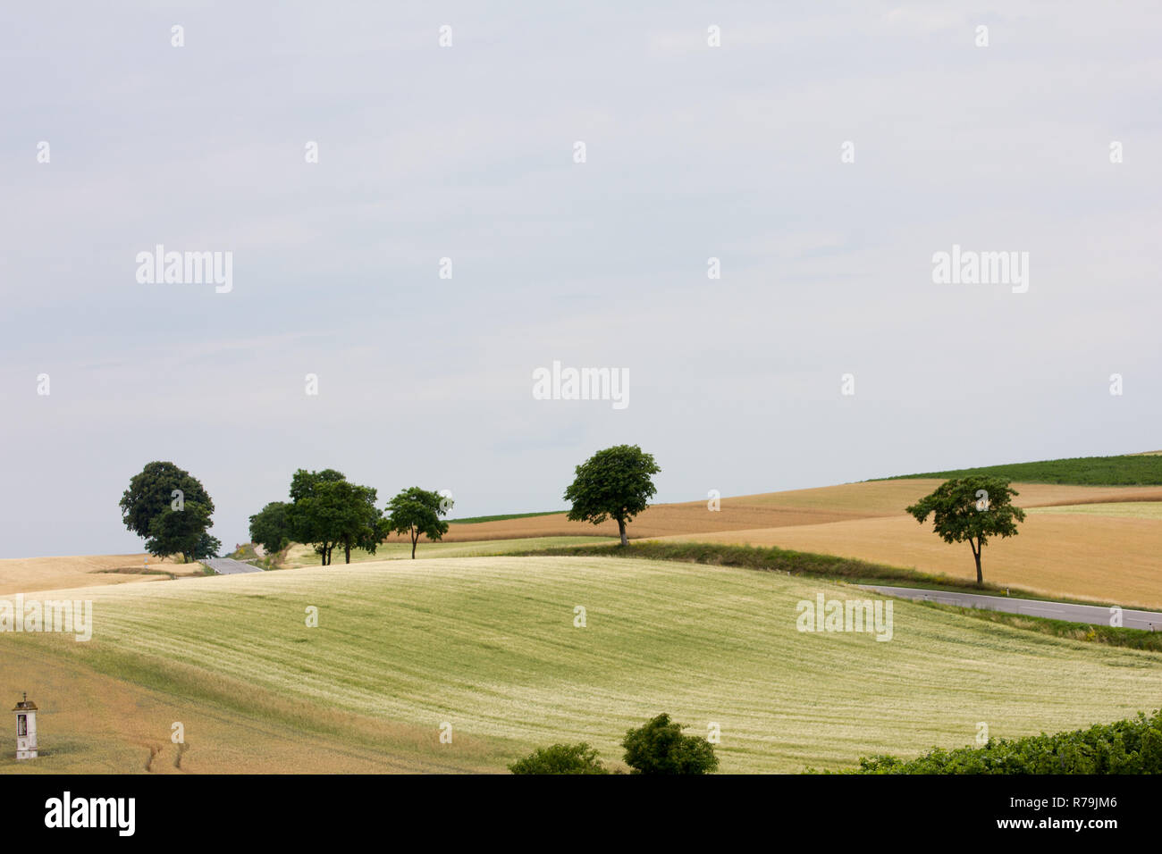 Hilly farmland crossing road hi-res stock photography and images - Alamy