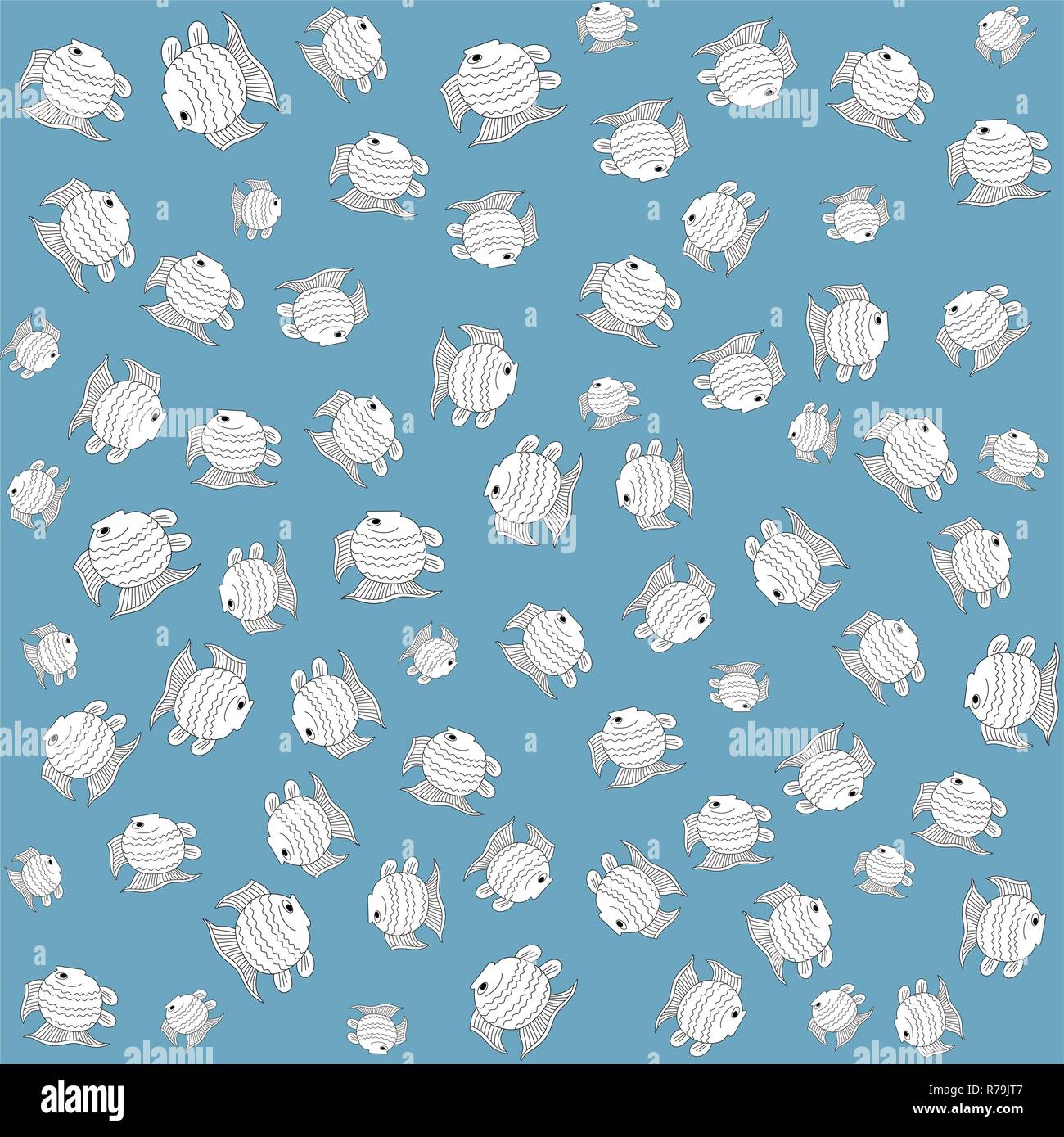 Seamless marine pattern blue Stock Vector Images - Alamy