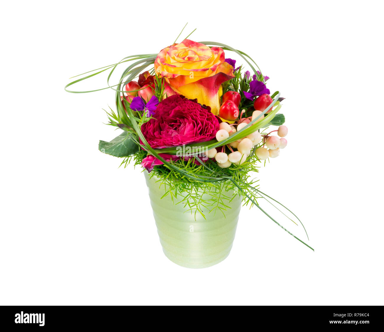 Decorated plant pot with rose hi-res stock photography and images - Alamy