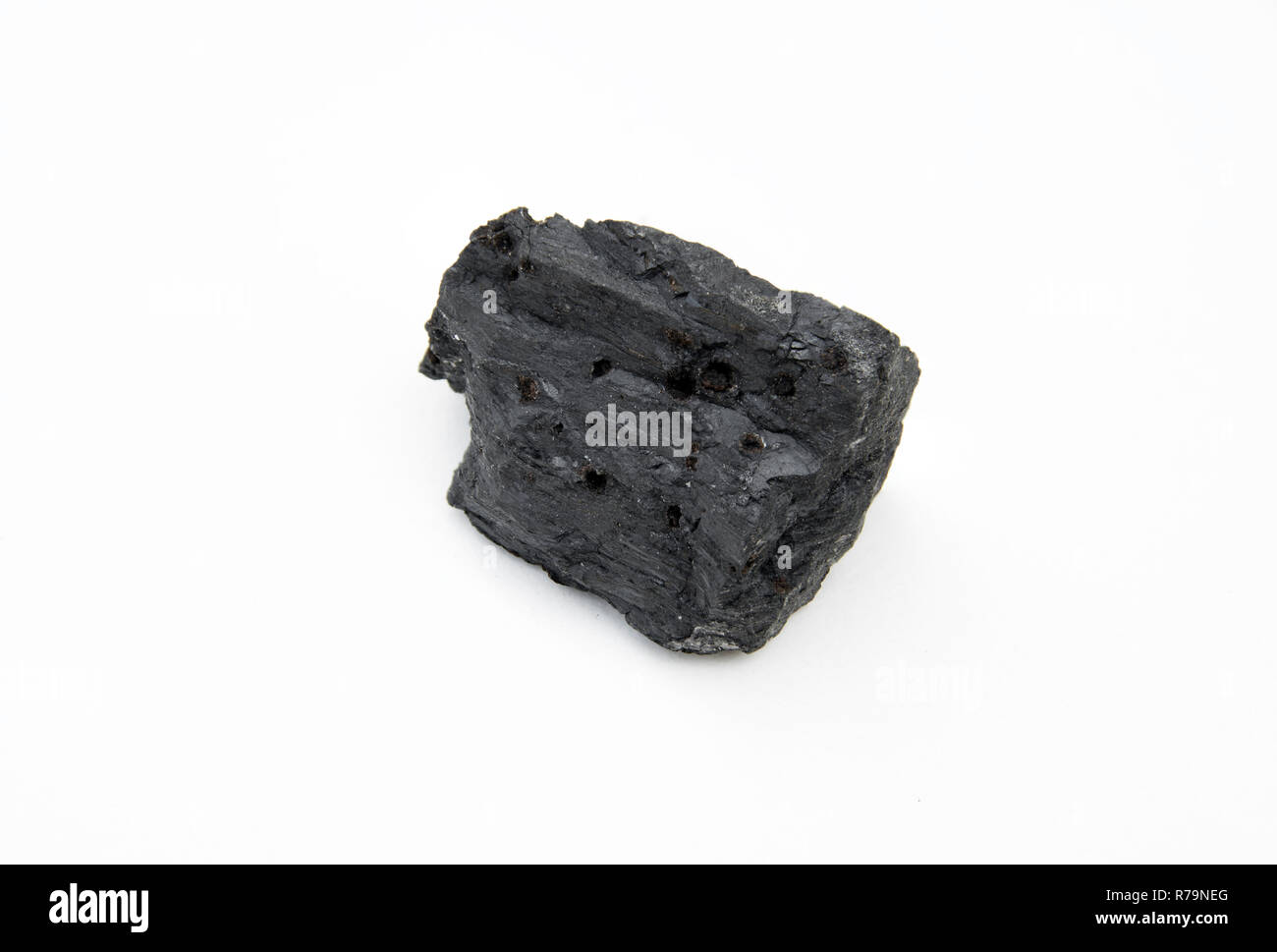 coal mineral isolated over white Stock Photo - Alamy