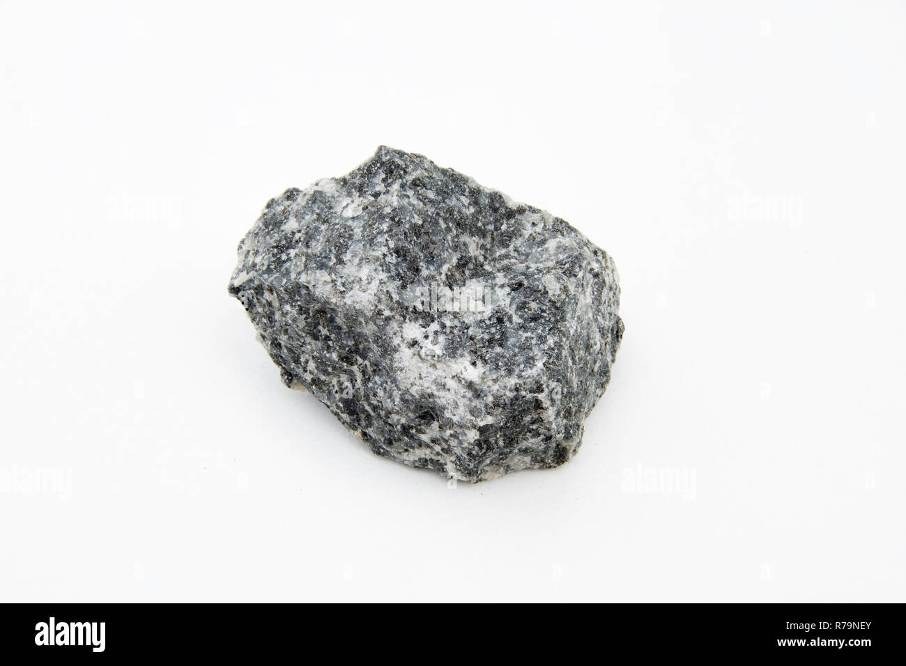 gabbro igneous rock isolated over white Stock Photo - Alamy