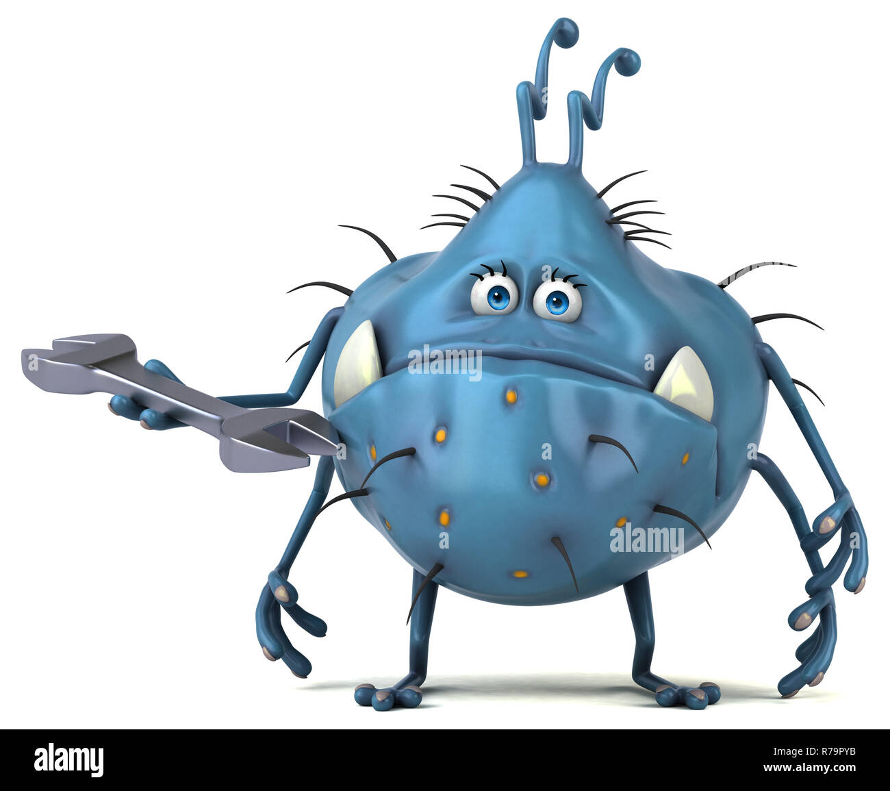 Fun germ - 3D Illustration Stock Photo - Alamy
