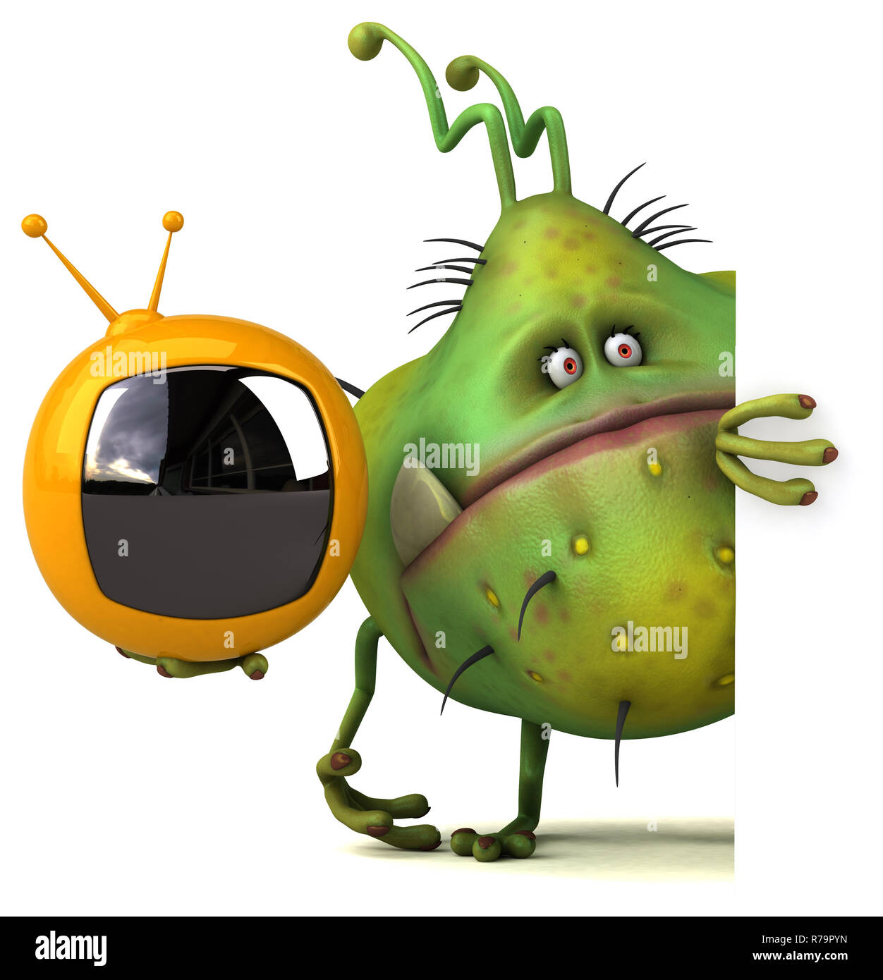 Fun germ - 3D Illustration Stock Photo - Alamy