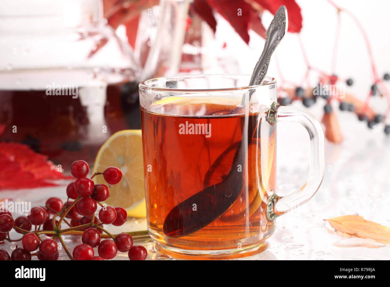 Cup viburnum tea teapot hi-res stock photography and images - Alamy