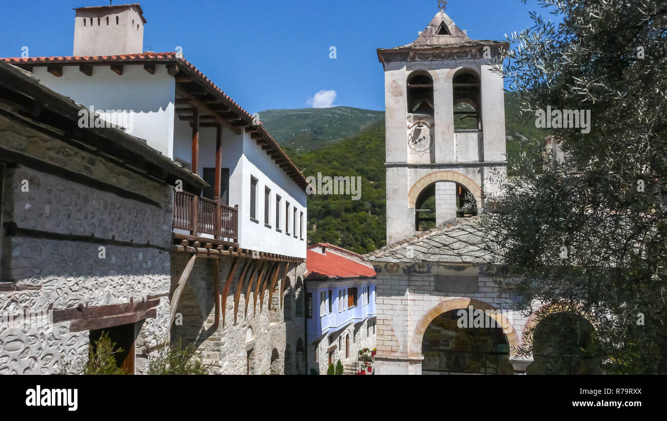 Ancient Monastery of Timiou Prodromou St. John the Baptist near town of ...