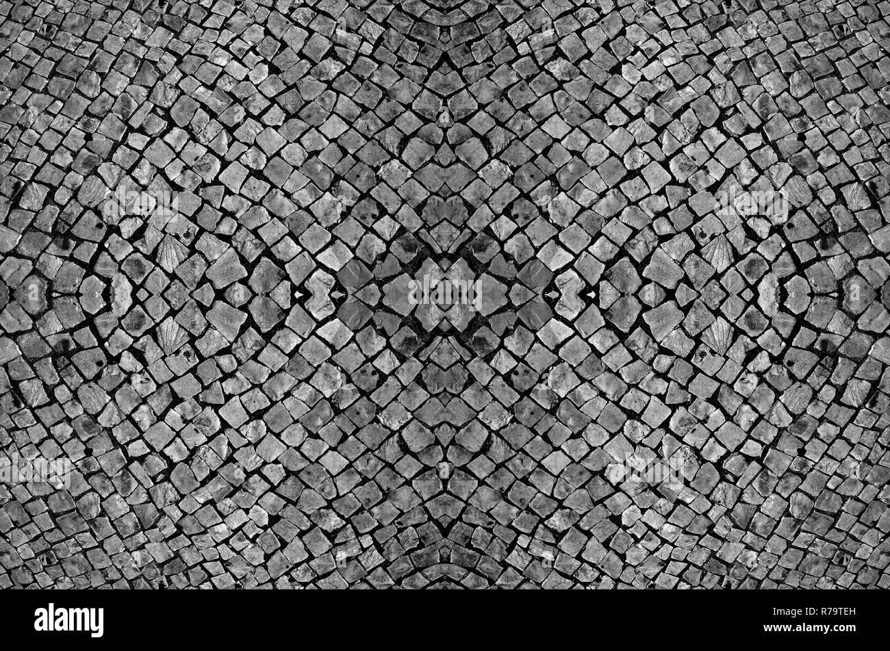 Seamless patterned texture of paving stones, dark background Stock ...