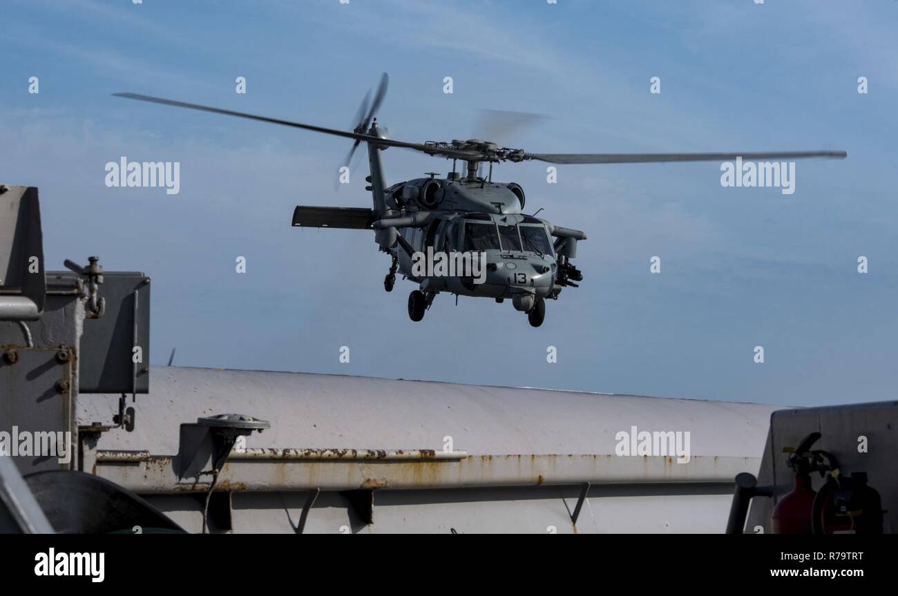 ATLANTIC OCEAN (April 12, 2017) An MH-60S Sea Hawk helicopter assigned ...