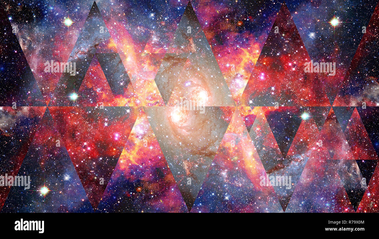 Nebula space and sacred geometry. Elements of this image furnished by ...
