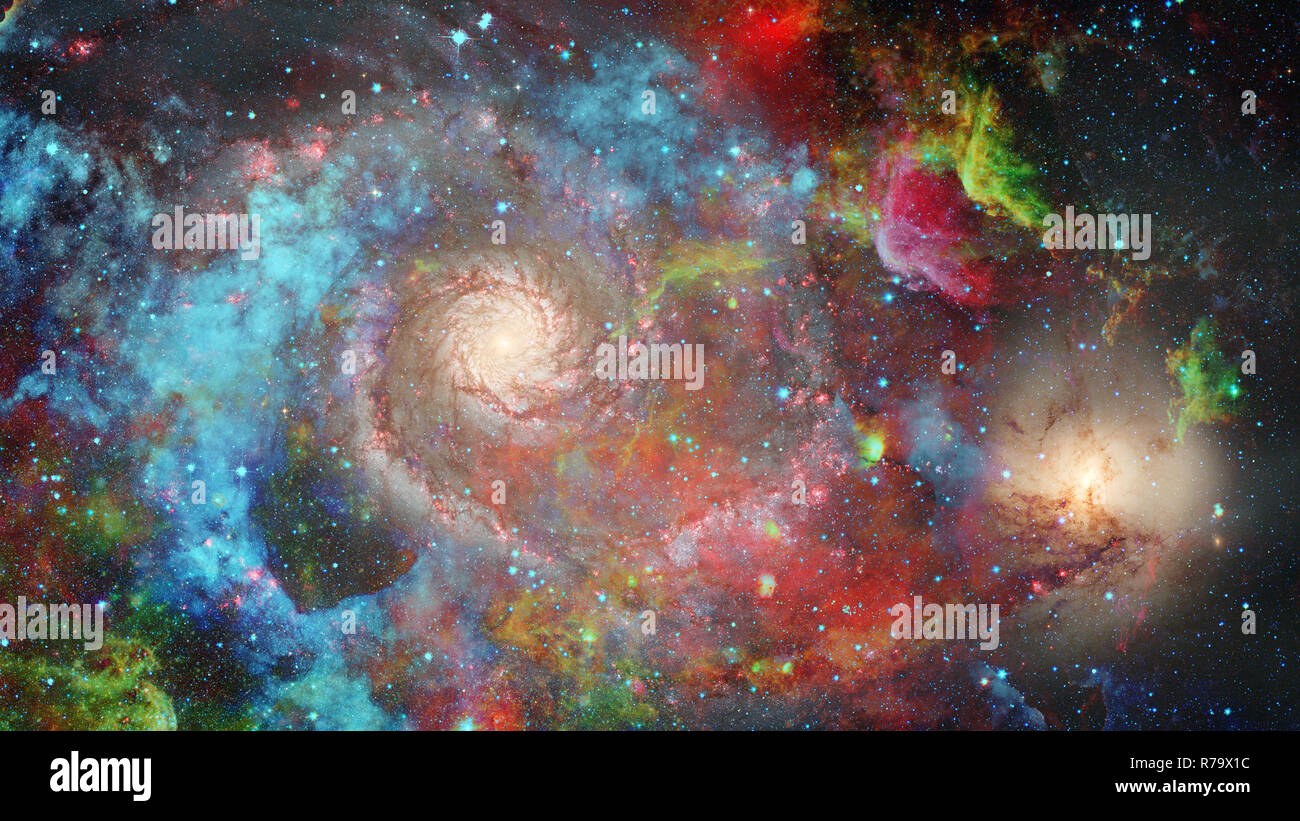 Beautiful nebula and Galaxy. Elements of this Image Furnished by NASA ...