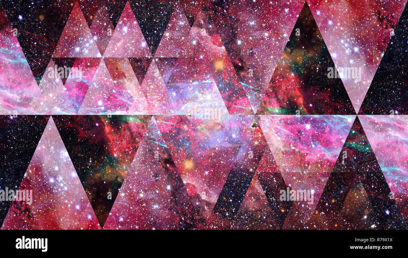 Nebula space and sacred geometry. Elements of this image furnished by ...