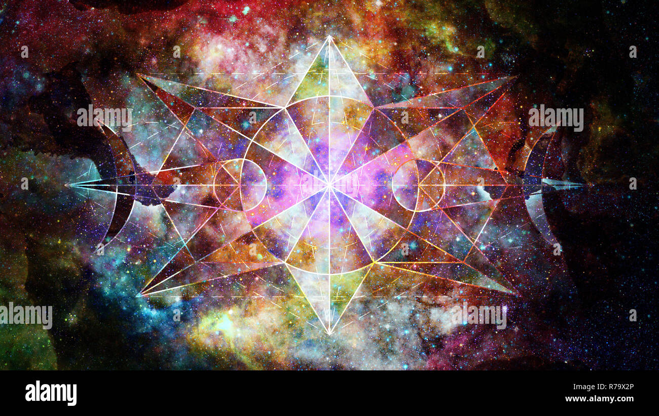 Abstract cosmos geometric background. Elements of this image furnished ...