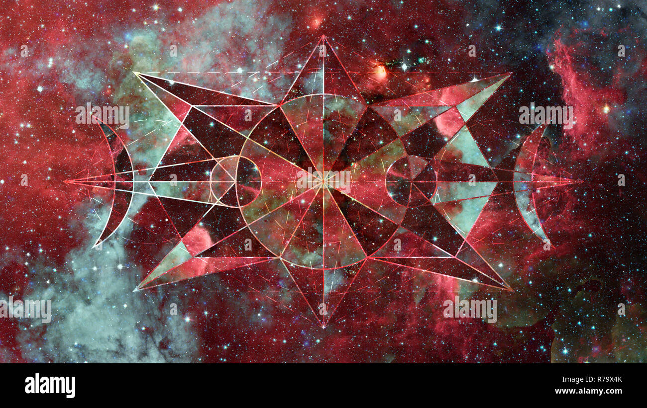 Abstract cosmos geometric background. Elements of this image furnished ...