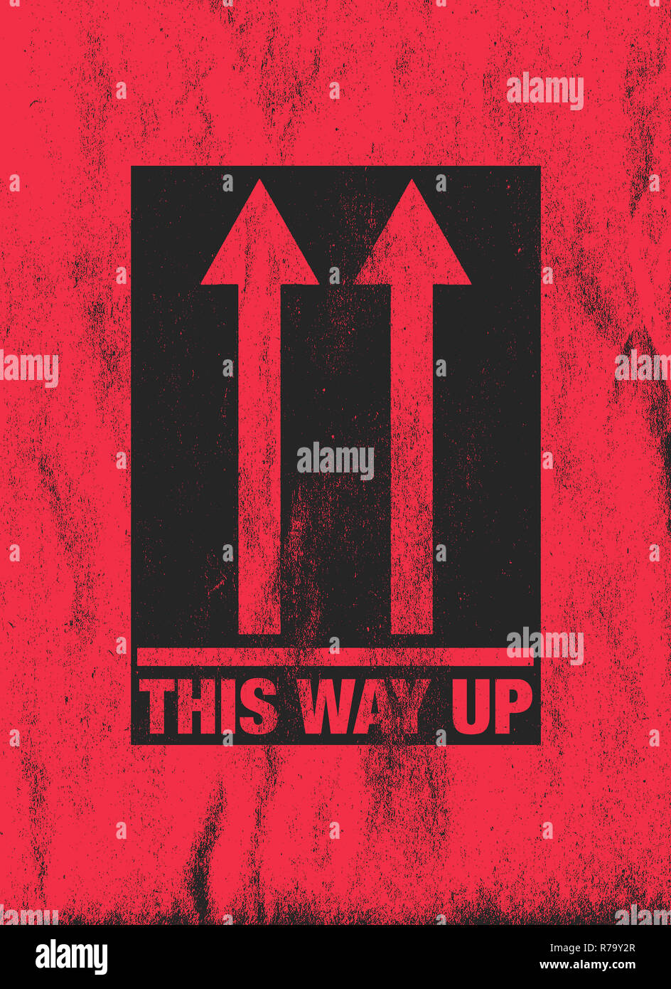 'This way up' sign Stock Photo - Alamy