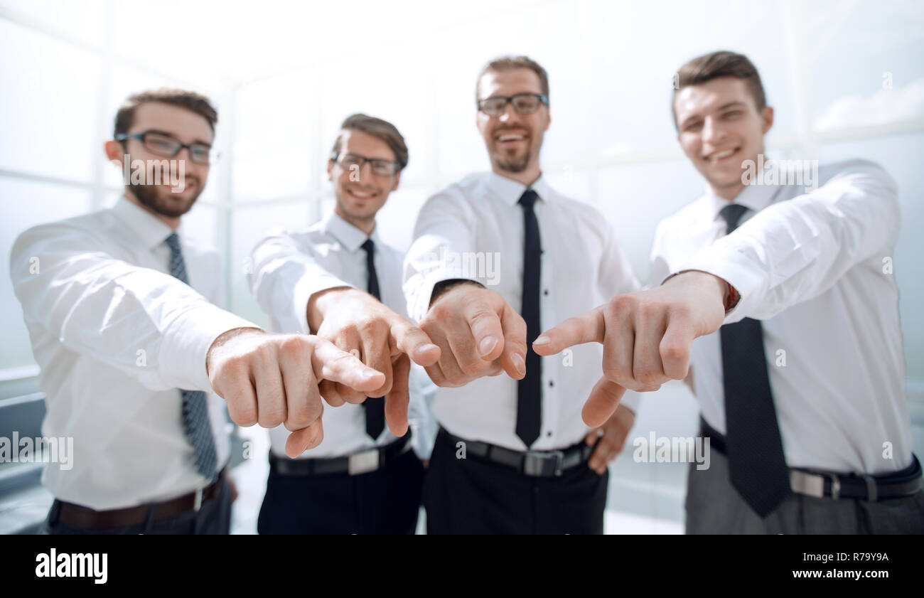 successful business team pointing at you Stock Photo - Alamy