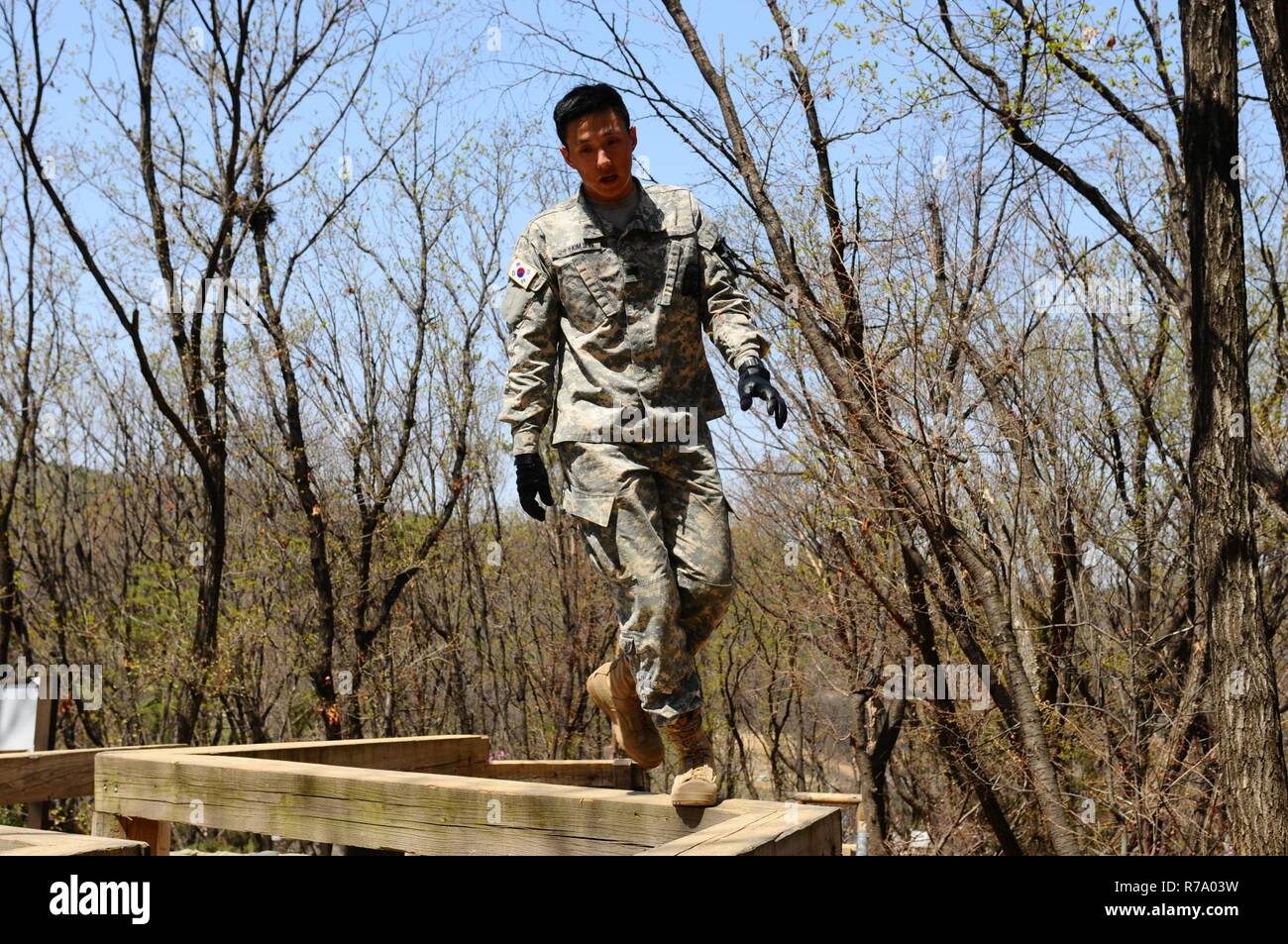 A participant for 2nd Infantry Division Best Warrior competition ...