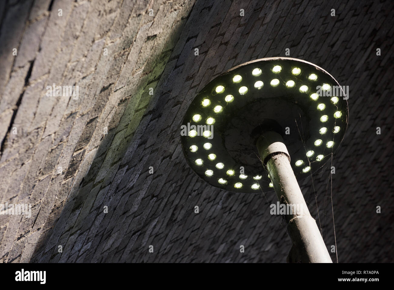 Detail of a streetlight on the North Circular Road in London, England ...