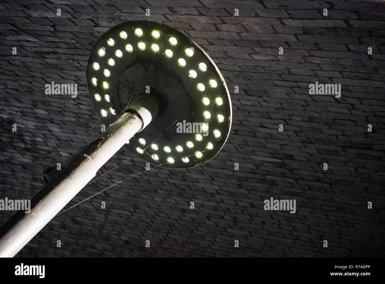 Detail of a streetlight on the North Circular Road in London, England ...