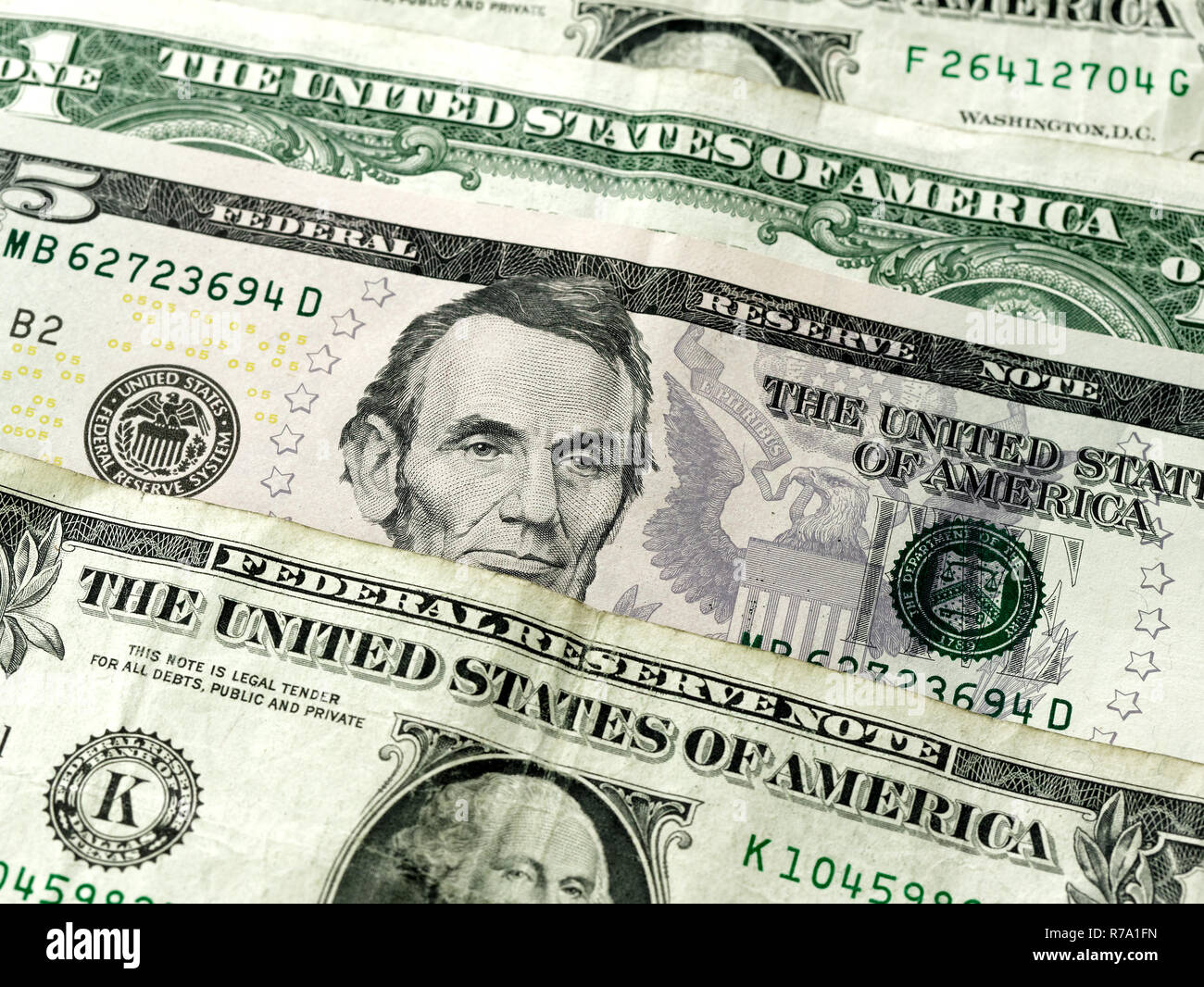 dollars money usa or american banknote background or wallpaper Stock ...