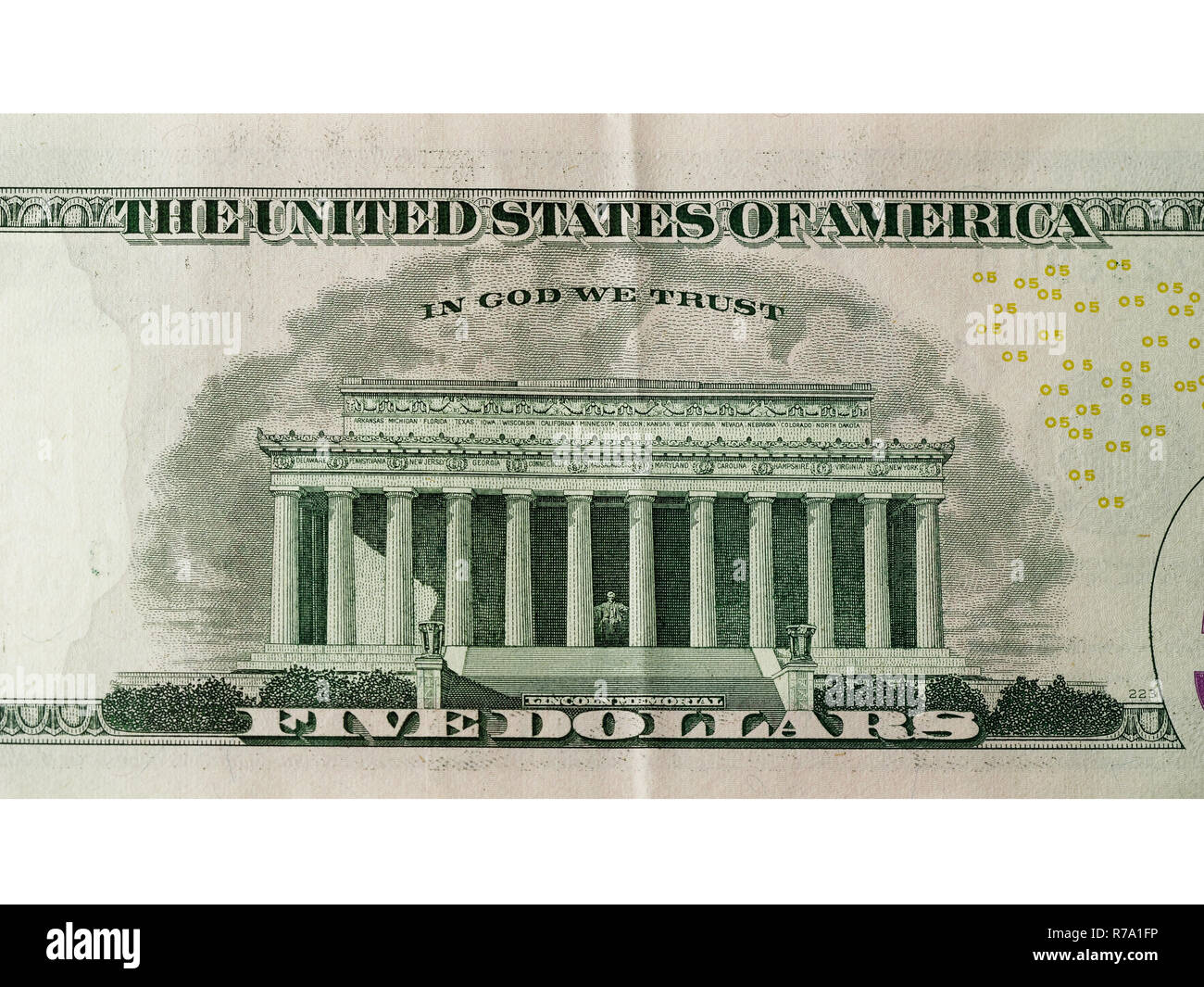 dollar money usa or american banknote isolated on white Stock Photo - Alamy