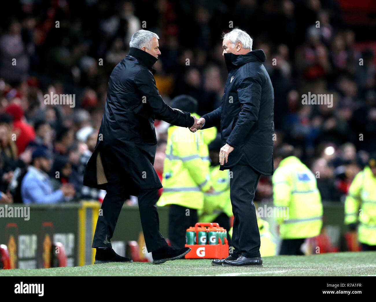 Manchester United manager Jose Mourinho (left) and Fulham manager ...