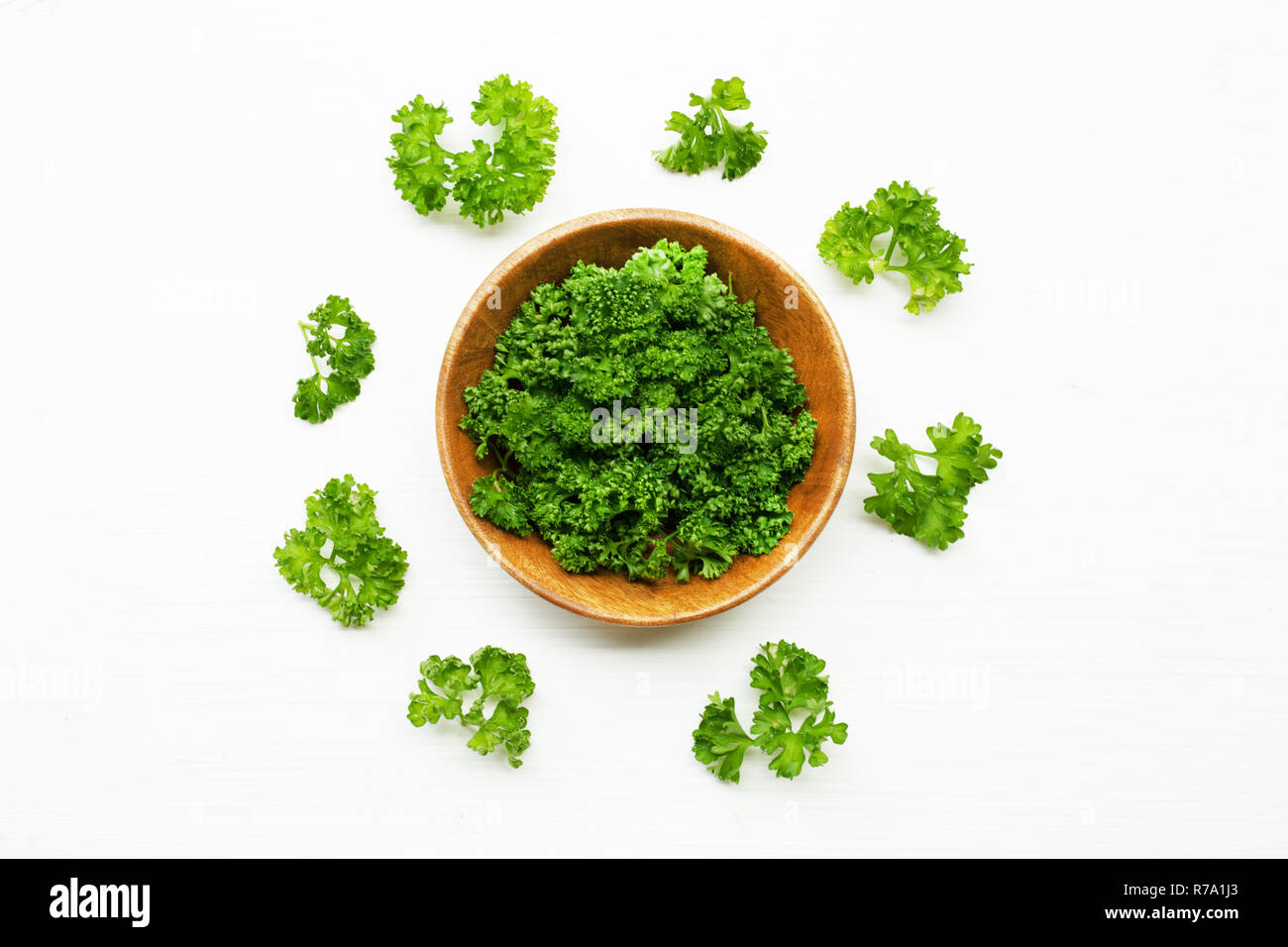 Fresh parsley sprigs on Cut Out Stock Images & Pictures - Alamy