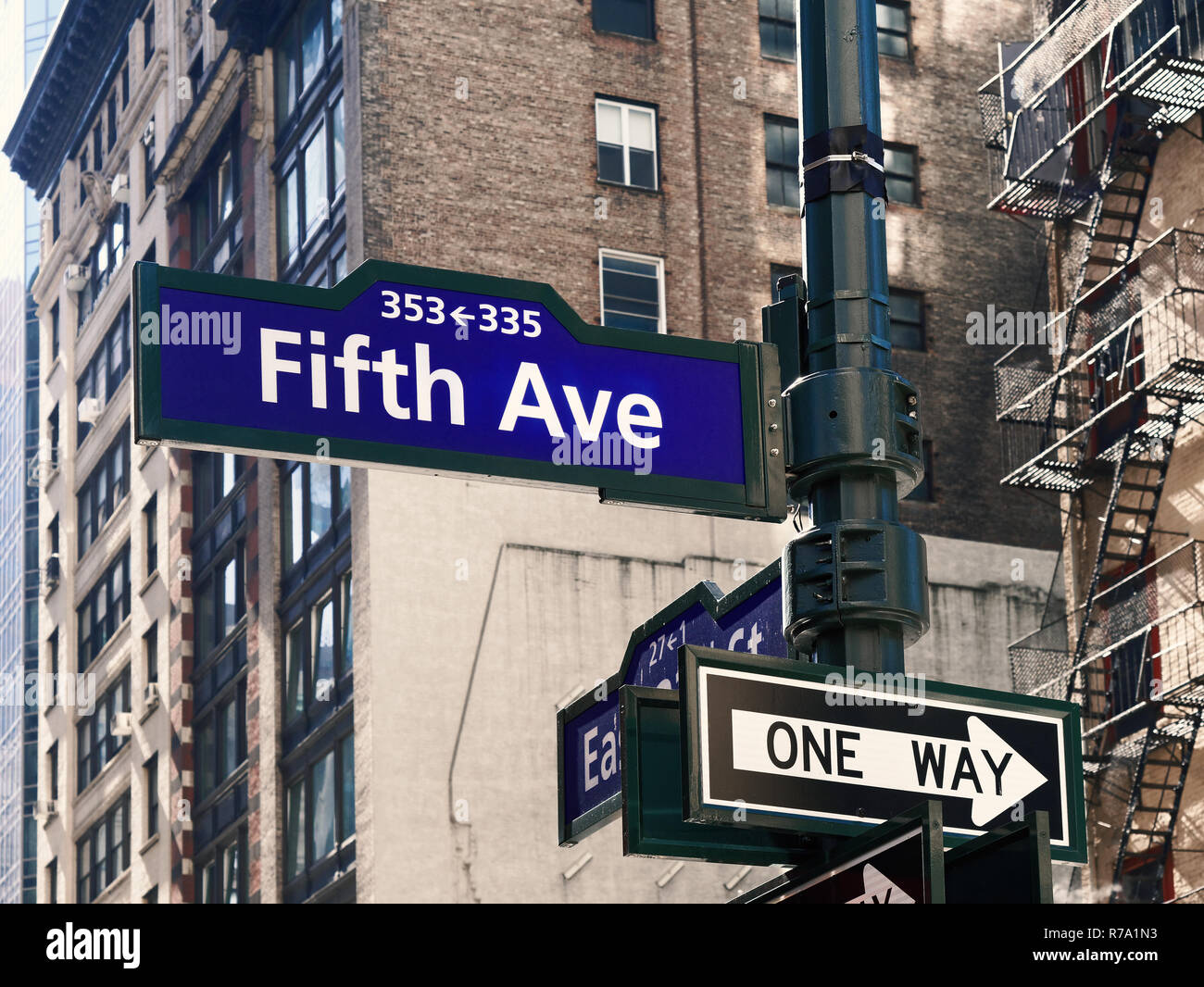 Fifth Ave or Avenue Sign in Manhattan New York City USA Stock Photo - Alamy