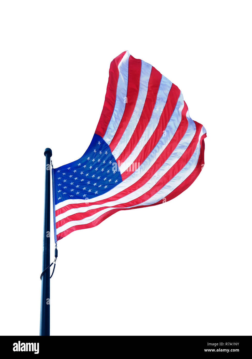American flag waving isolated hi-res stock photography and images - Alamy