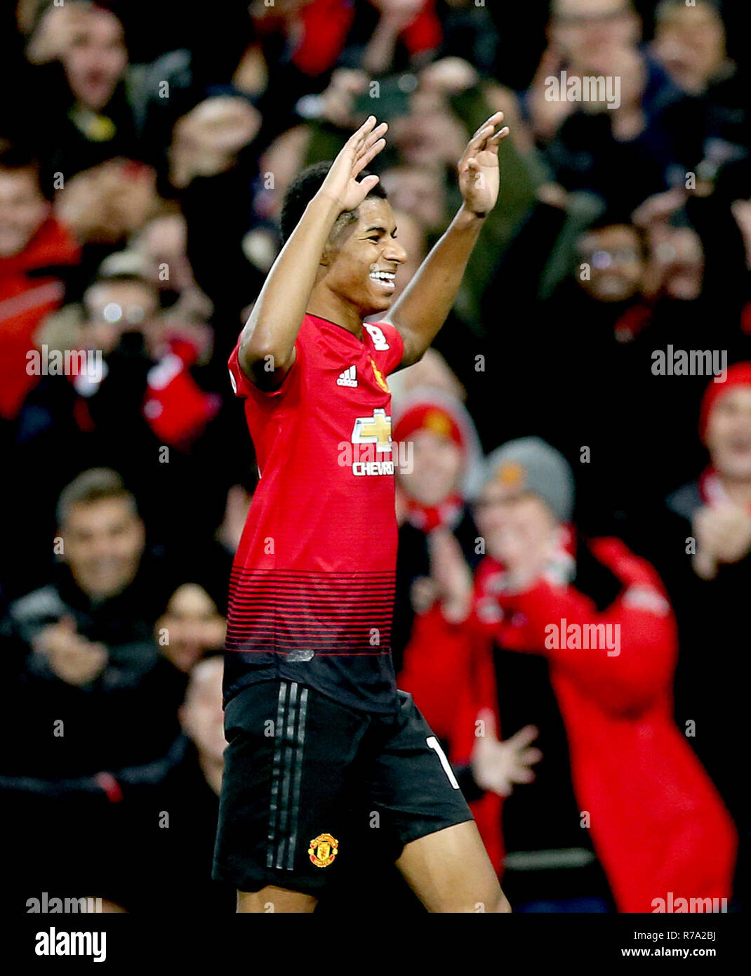 Manchester United's Marcus Rashford celebrates scoring his side's ...