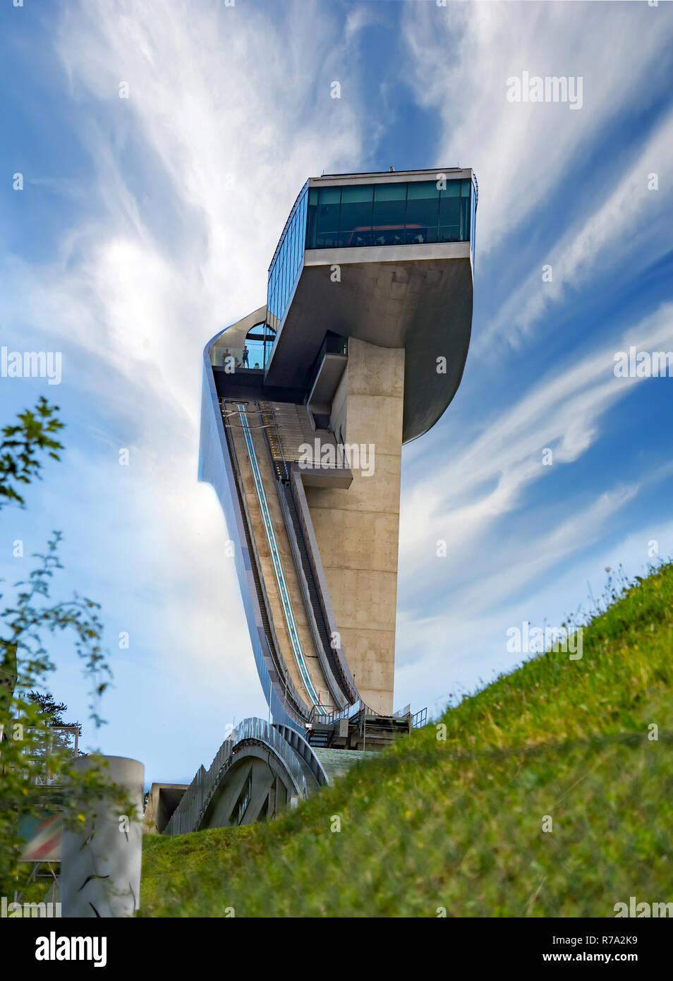 Bergisel Ski Jump Tower, Innsbruck Stock Photo - Alamy