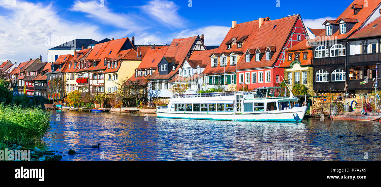 Landmarks of Germany, Bavaria - historic beautiful Bamberg town Stock ...