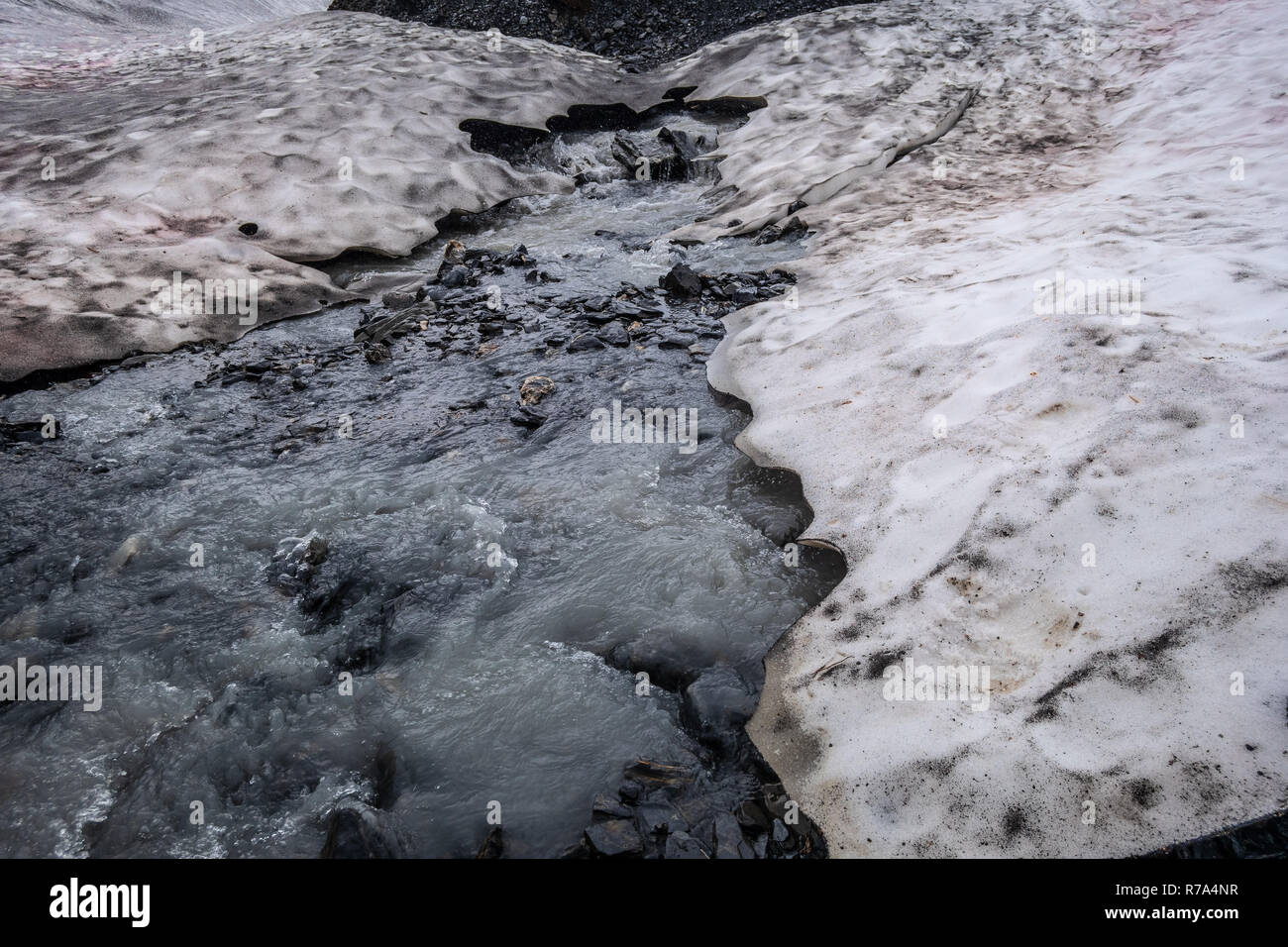 Melting ice creek near Exit glacier, Alaska Stock Photo - Alamy