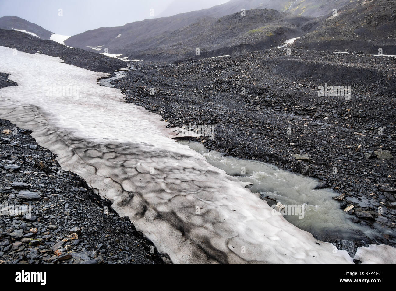 Melting ice creek near Exit glacier, Alaska Stock Photo - Alamy