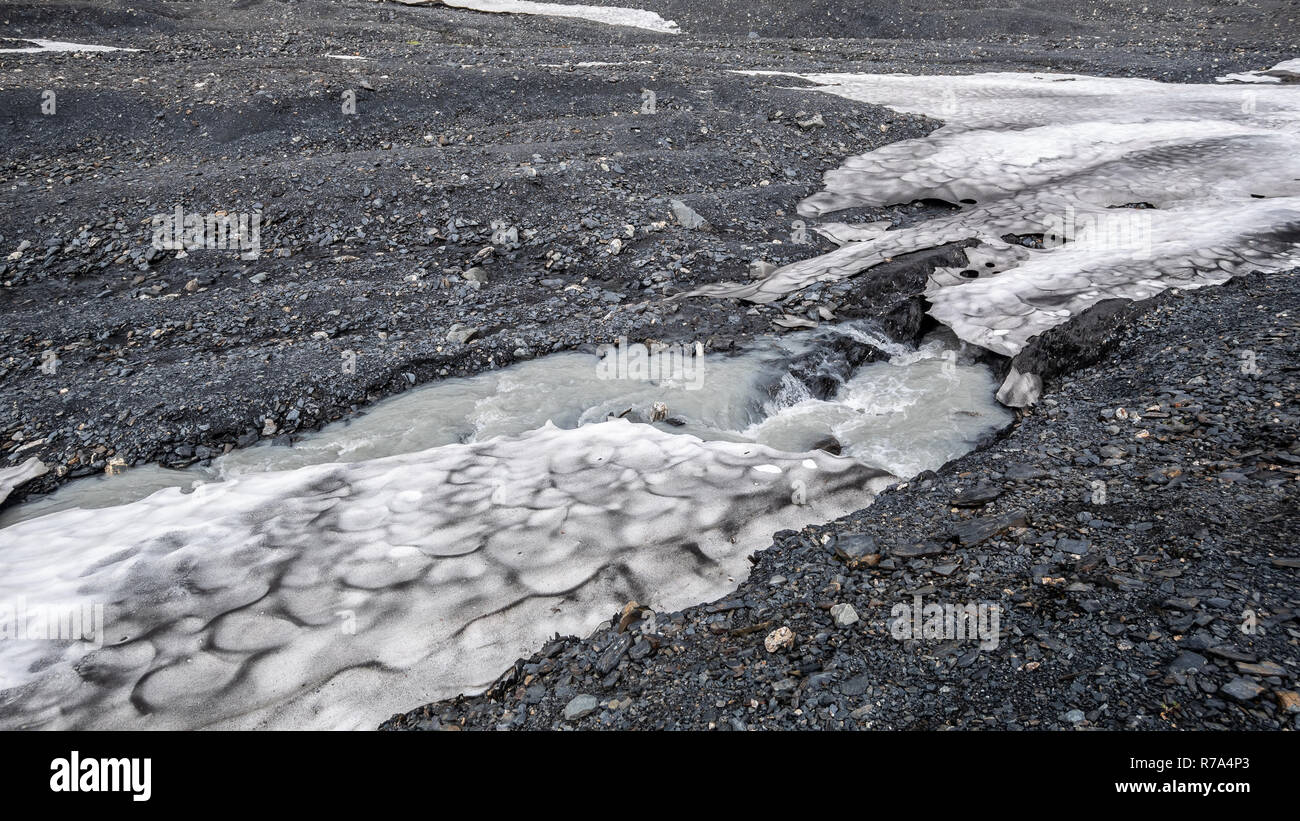 Melting ice creek near Exit glacier, Alaska Stock Photo - Alamy
