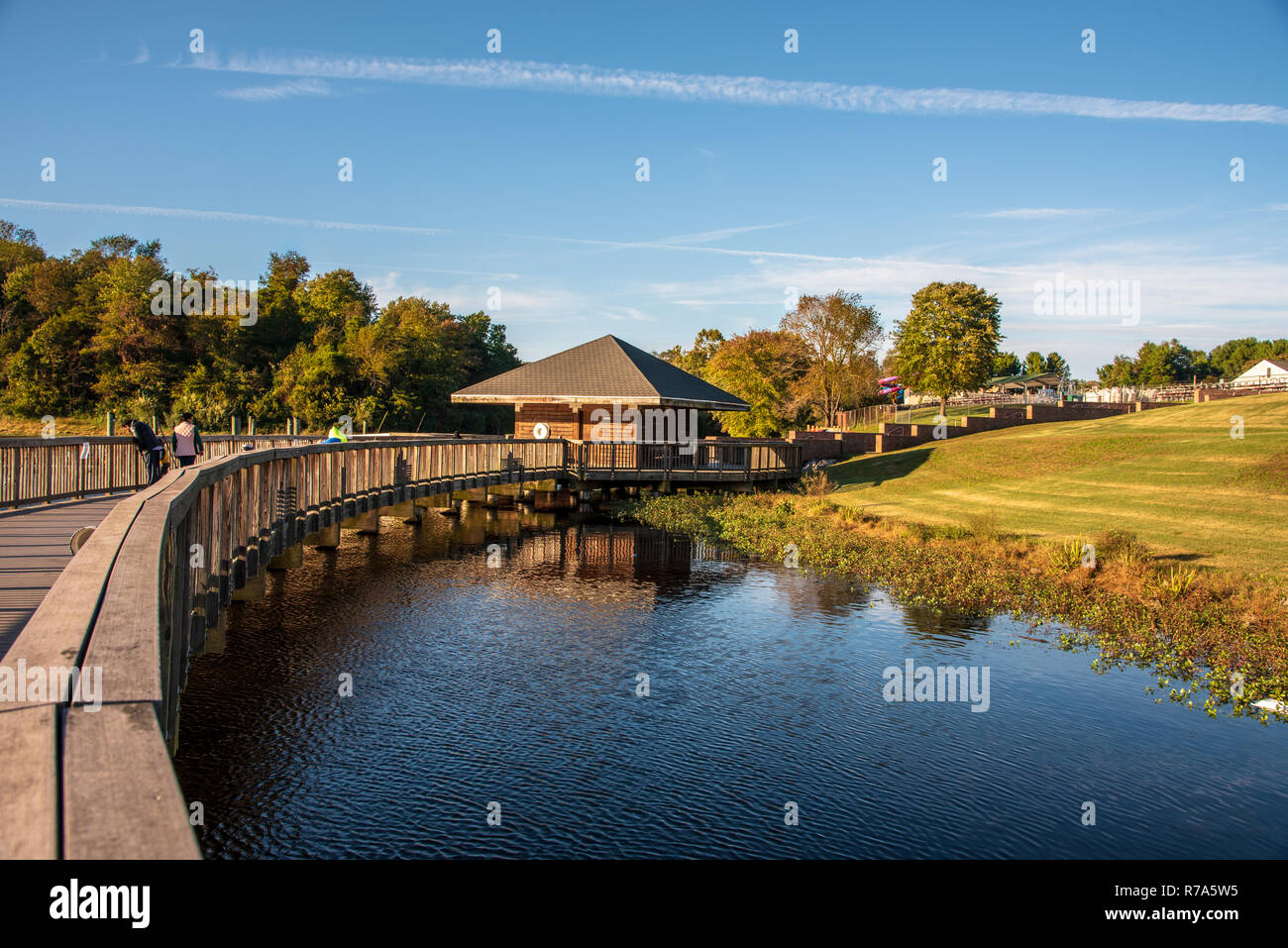 Reston, Virginia, USA--October 22, 2018. A wide angle photo of the ...