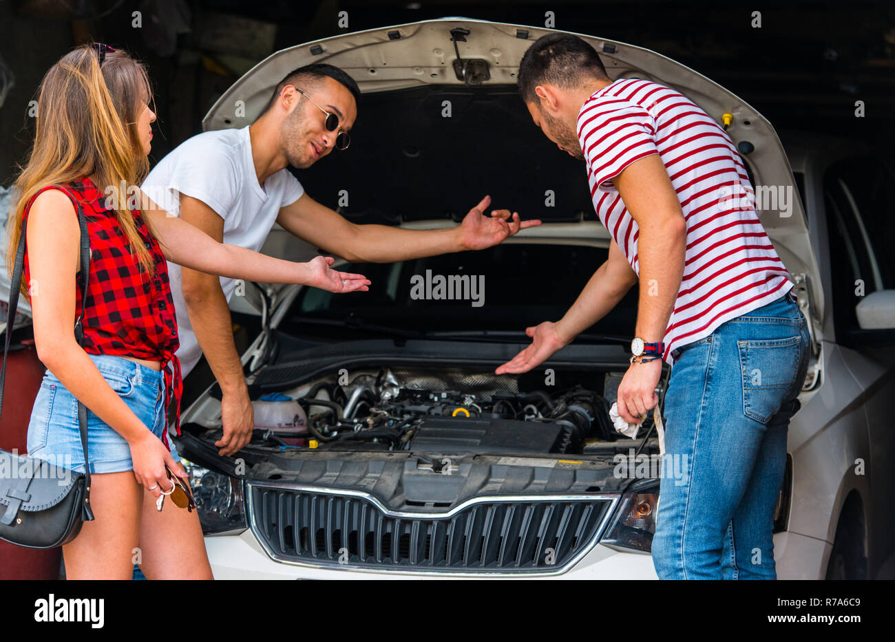Man Fixing Car