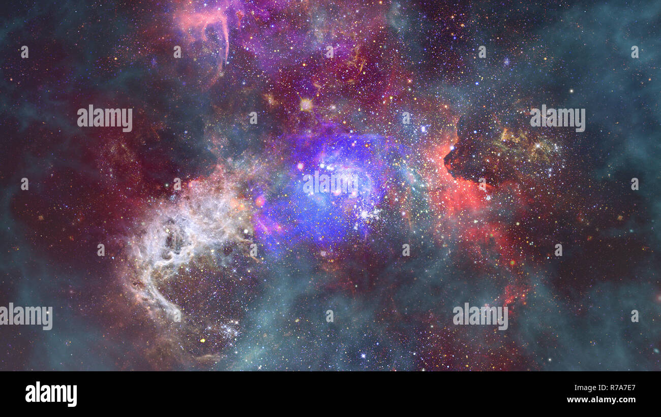 Nebula and stars in outer space. Elements of this image furnished by ...