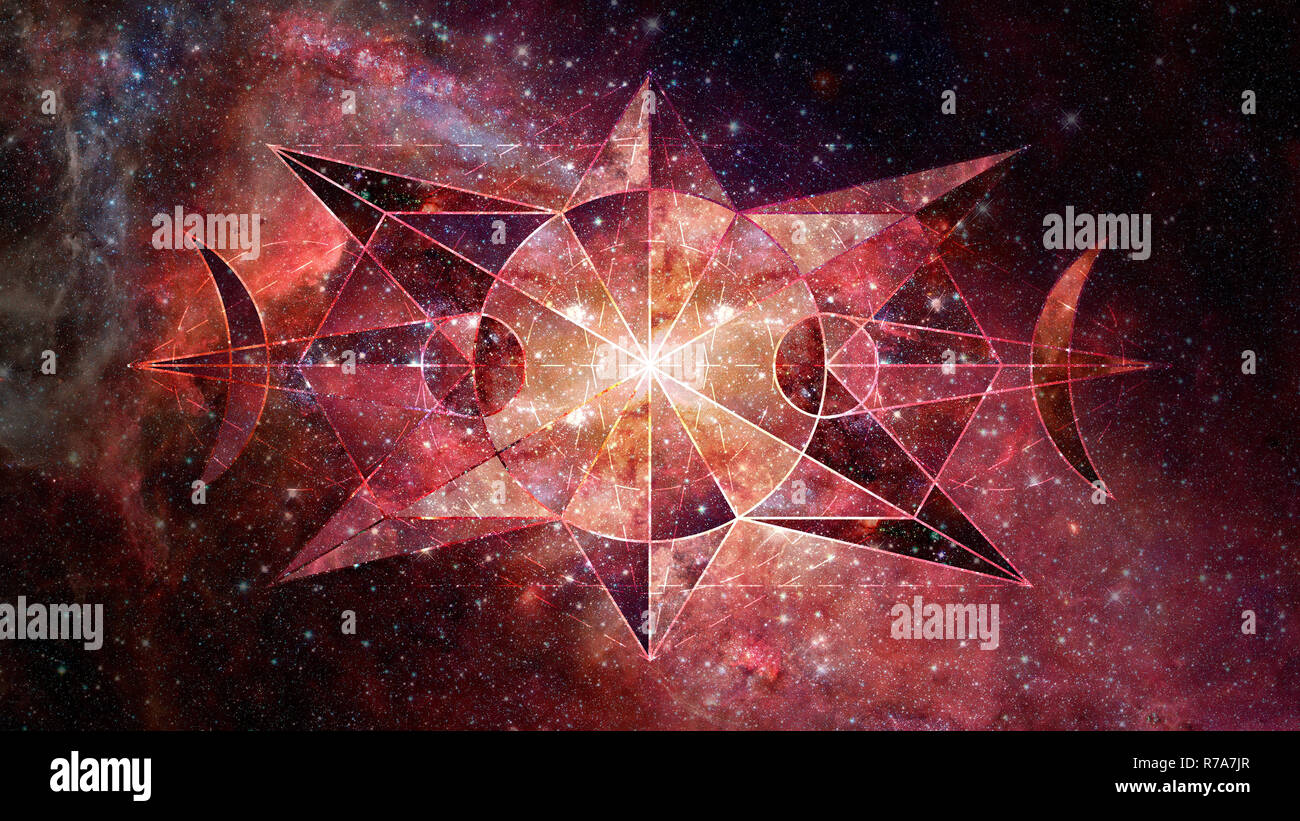 Abstract cosmos geometric background. Elements of this image furnished ...