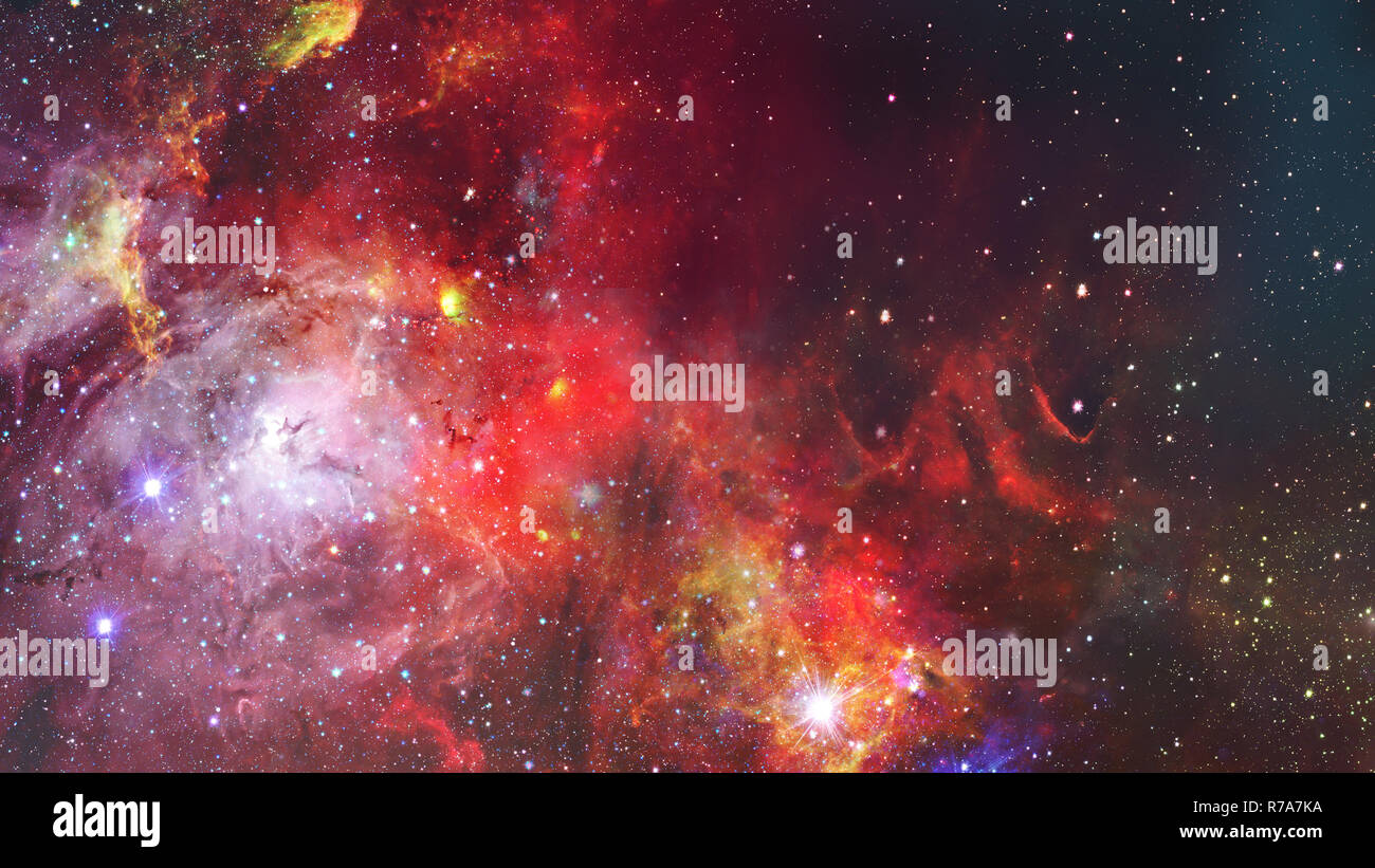 Universe filled with stars, nebula and galaxy. Elements of this image ...