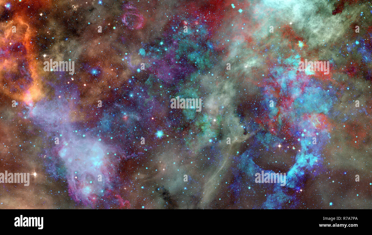 Nebula and open cluster in the universe. Element of this image ...