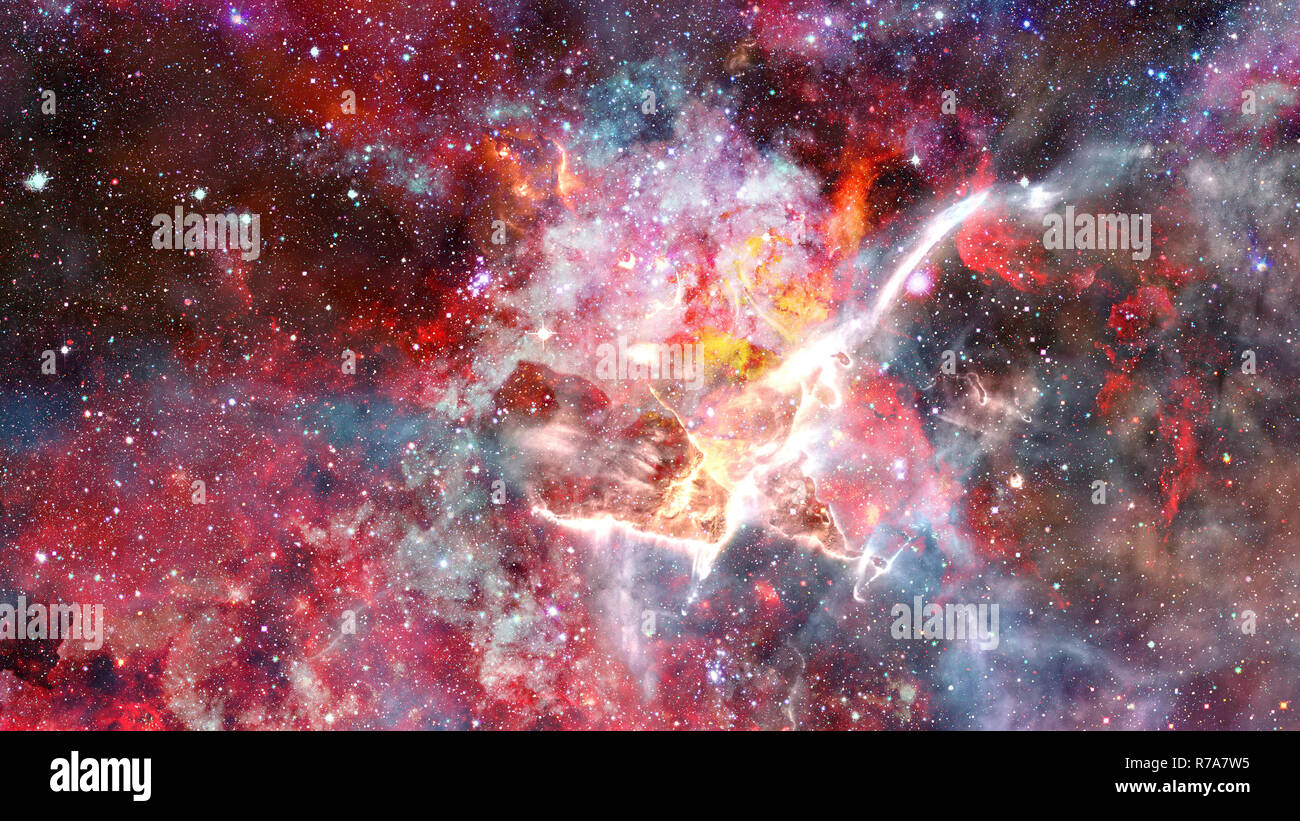 Composition of nebulae and stars. Elements of this image furnished by ...
