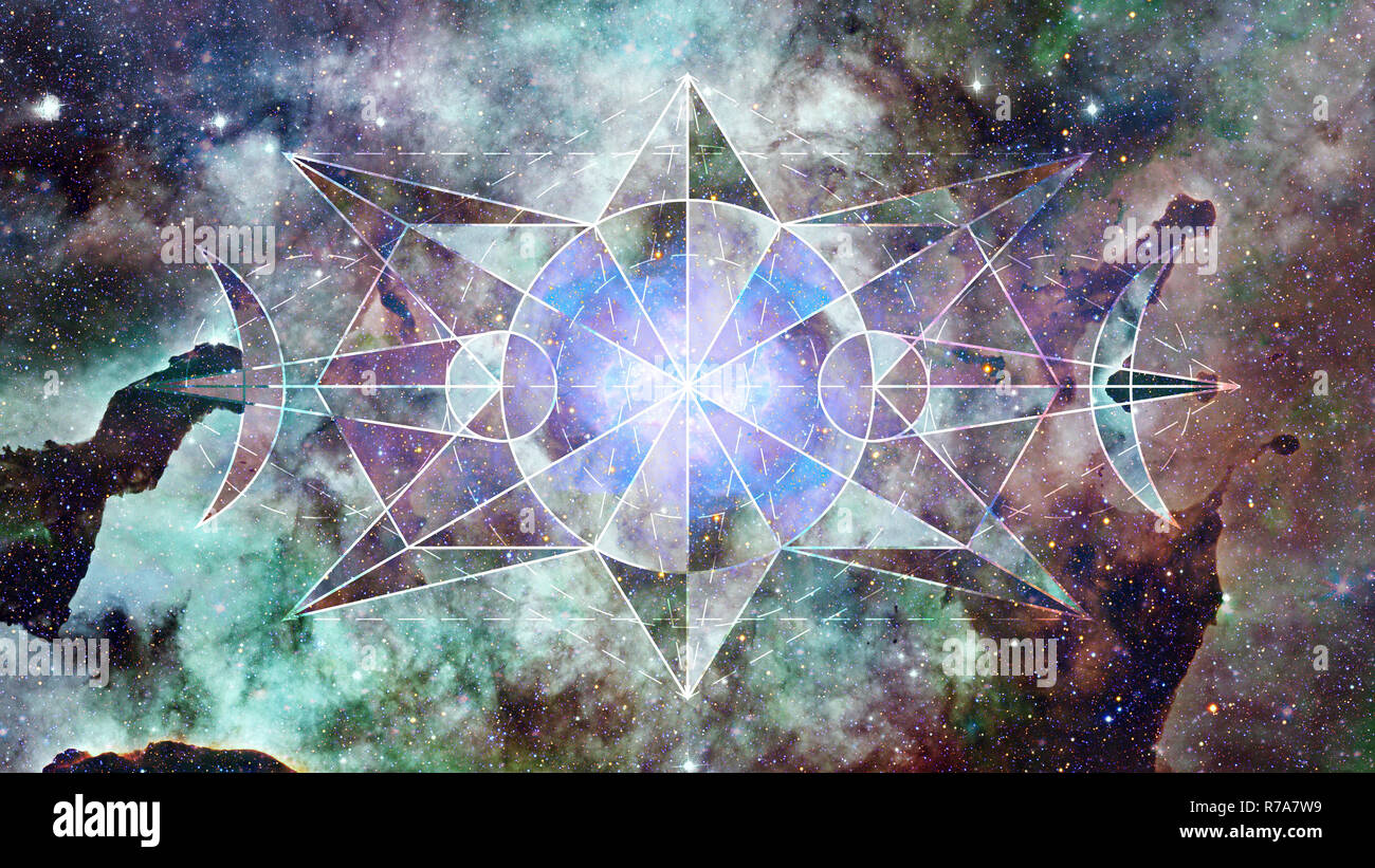 Abstract cosmos geometric background. Elements of this image furnished ...